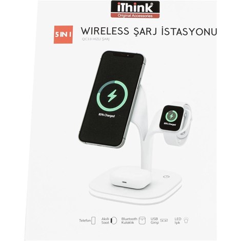 İthink Wireless Şarj İstasyonu Ws-50 Beyaz - inbox.com.tr